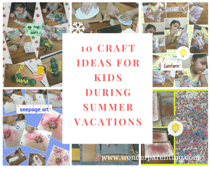 10 Craft Ideas for Kids during Summer Vacations | Summer Activities