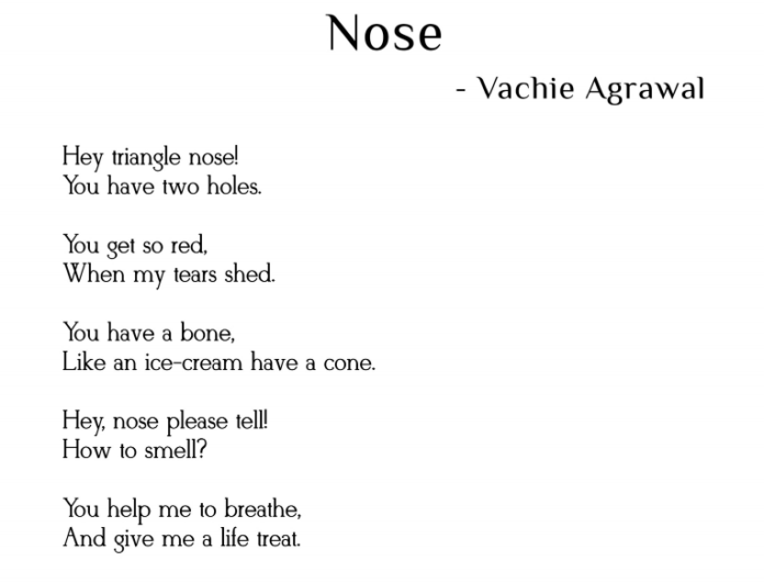 poem on nose - Wonder Parenting
